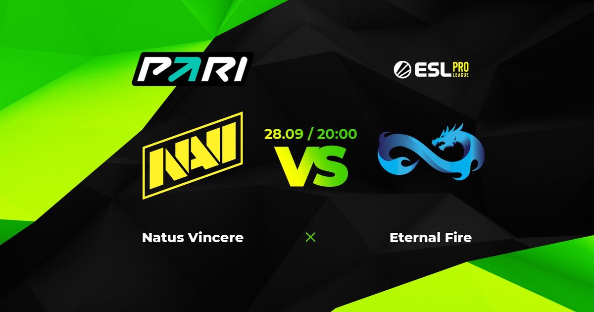 Клиенты PARI уверены в победе NAVI над Eternal Fire в четвертьфинале ESL Pro League S18